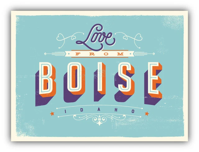 DOPASTICKER Boise City Idaho Usa Vintage Label Sticker Decal Phone ...
