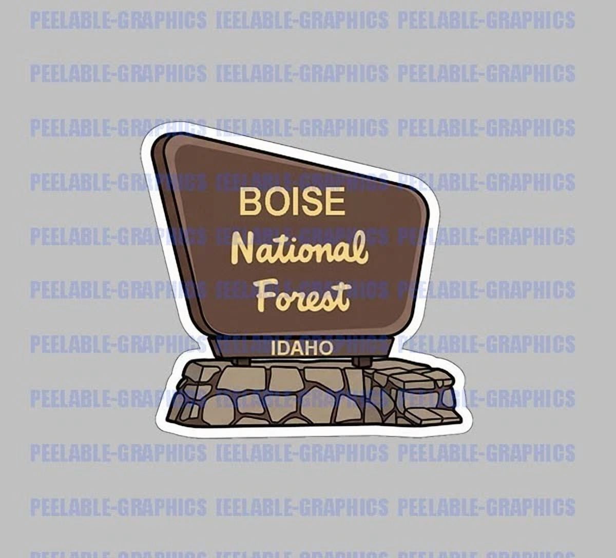 DOPASTICKER Boise National Forest Idaho Park Sticker Phone Sticker ...