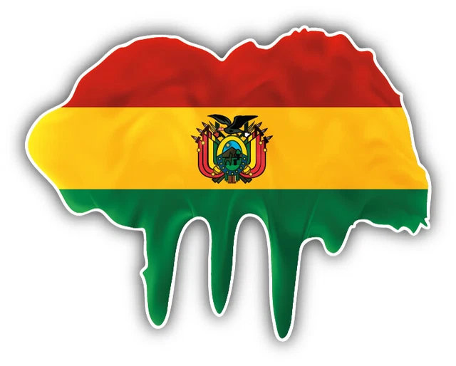 DOPASTICKER Bolivia Flag Blot Sticker Decal Phone Decal Water Bottle ...