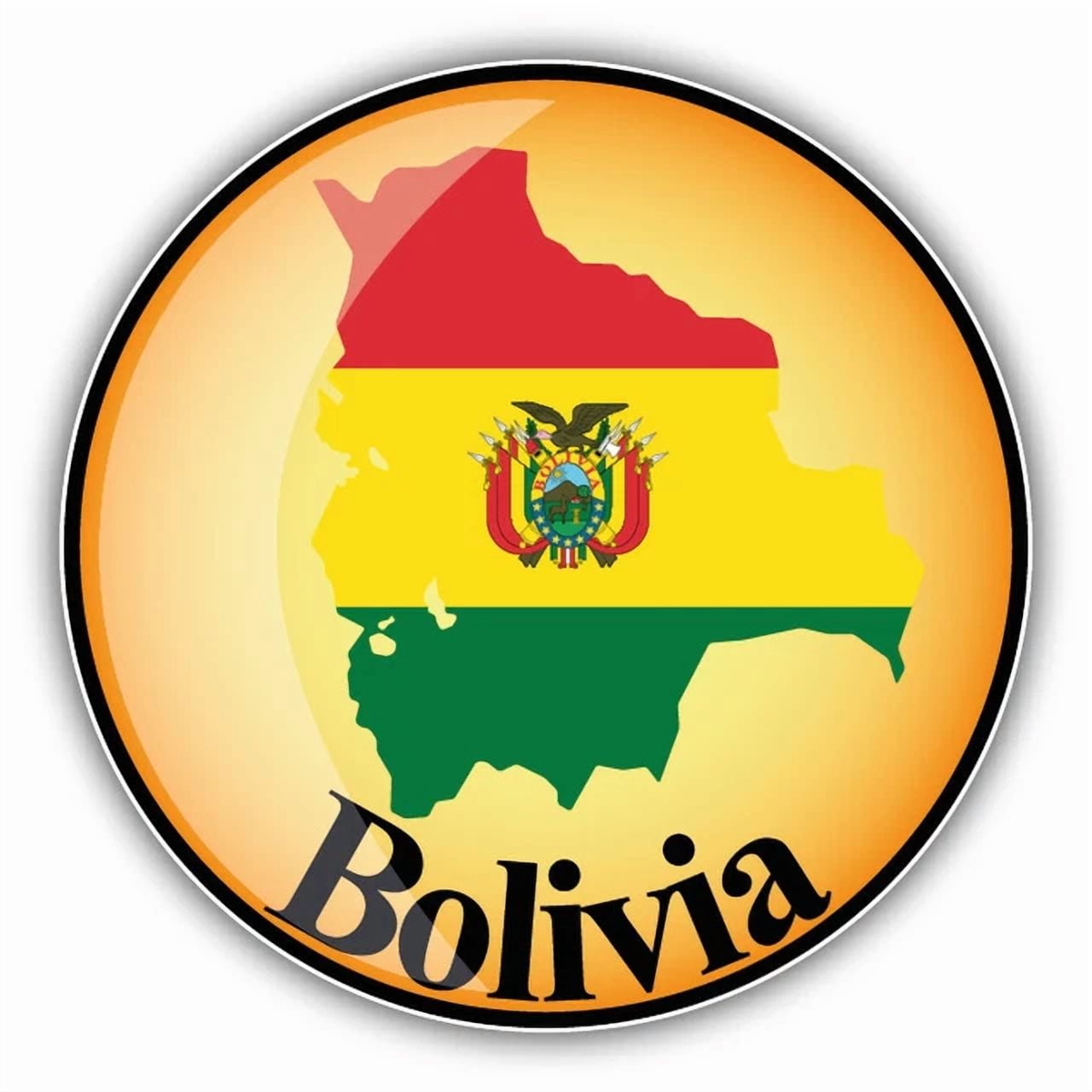 DOPASTICKER Bolivia Map Flag Label Car Sticker Phone Water Bottle ...