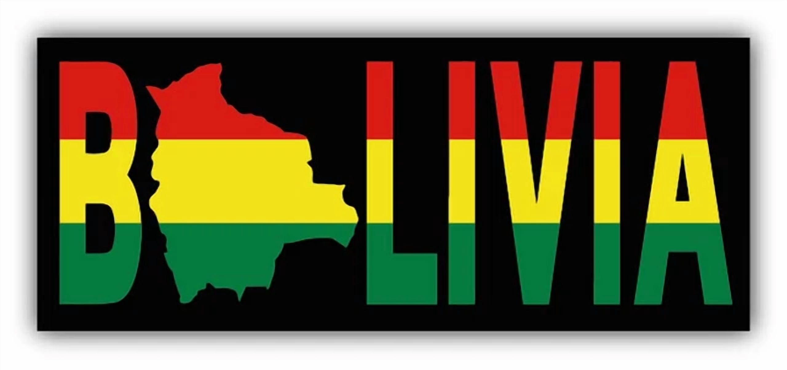 DOPASTICKER Bolivia Map Flag Sticker Decal Phone Decal Water Bottle ...
