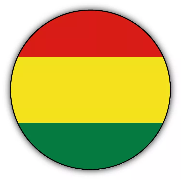 DOPASTICKER Bolivia Round Flag Car Bumper Sticker Decal Gift You ...