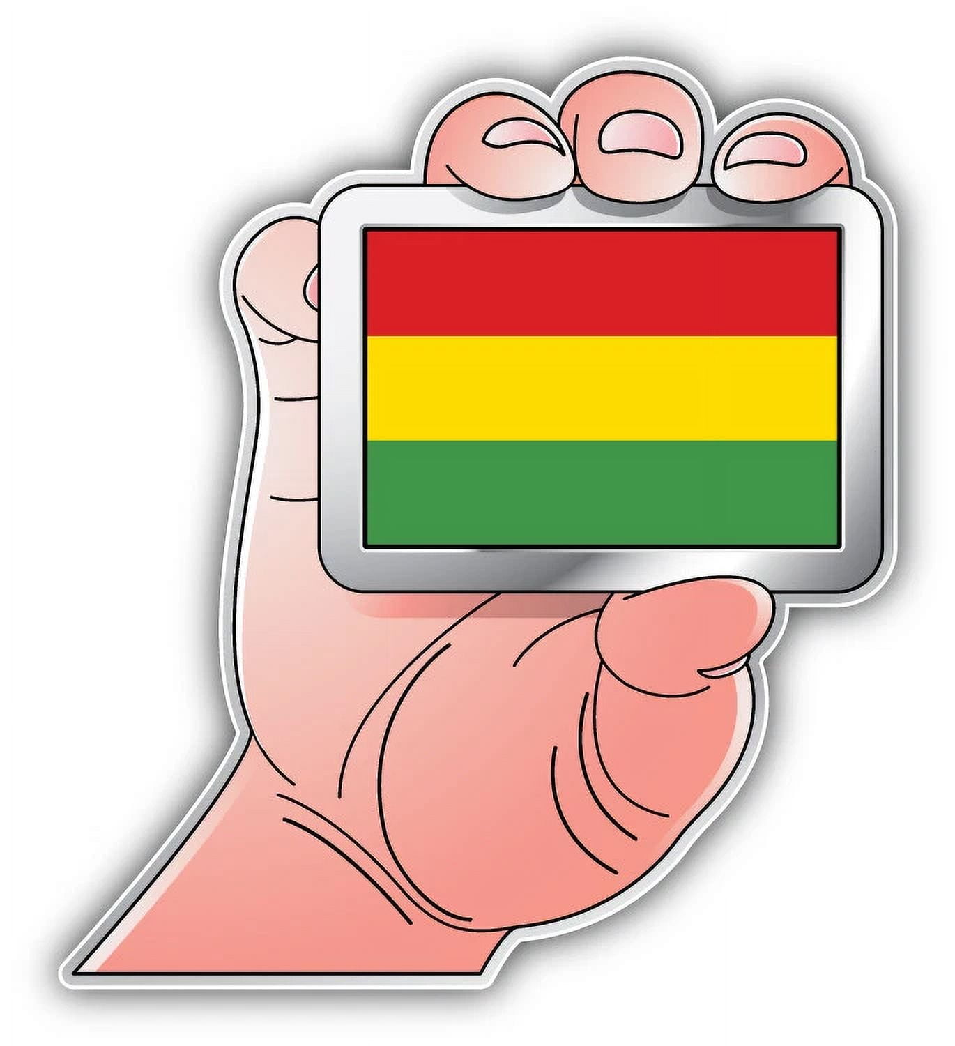 DOPASTICKER Bolivia World Flag Hand Car Bumper Sticker Decal Gift You ...