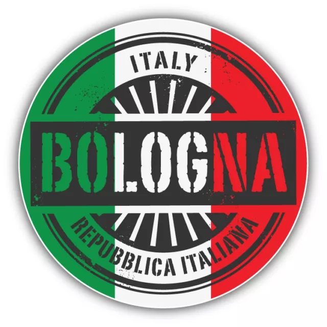 DOPASTICKER Bologna Italy World Flag Sticker Decal Phone Decal Water ...
