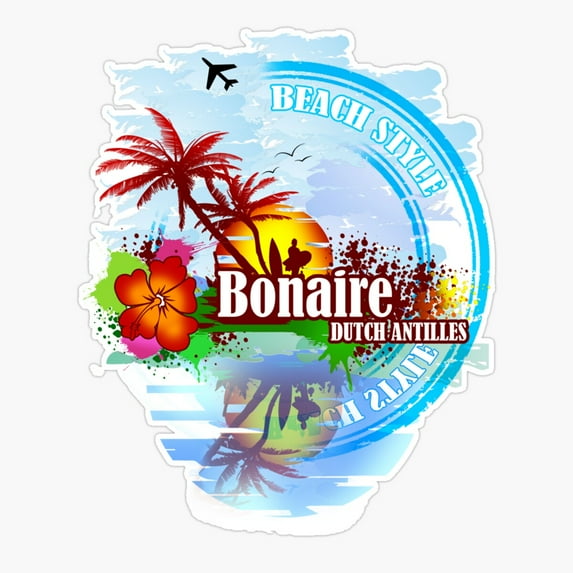 DOPASTICKER Bonaire Dutch Antilles Sticker, Phone Sticker Car Sticker ...