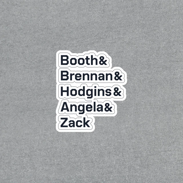 DOPASTICKER Bones Tv Show Character Name Sticker - Booth Brennan ...