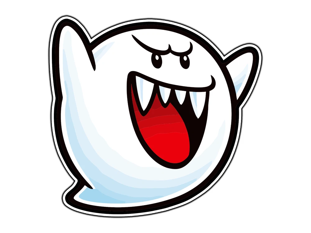 DOPASTICKER Boo Ghost 2D Sticker Decal Phone Decal Water Bottle ...