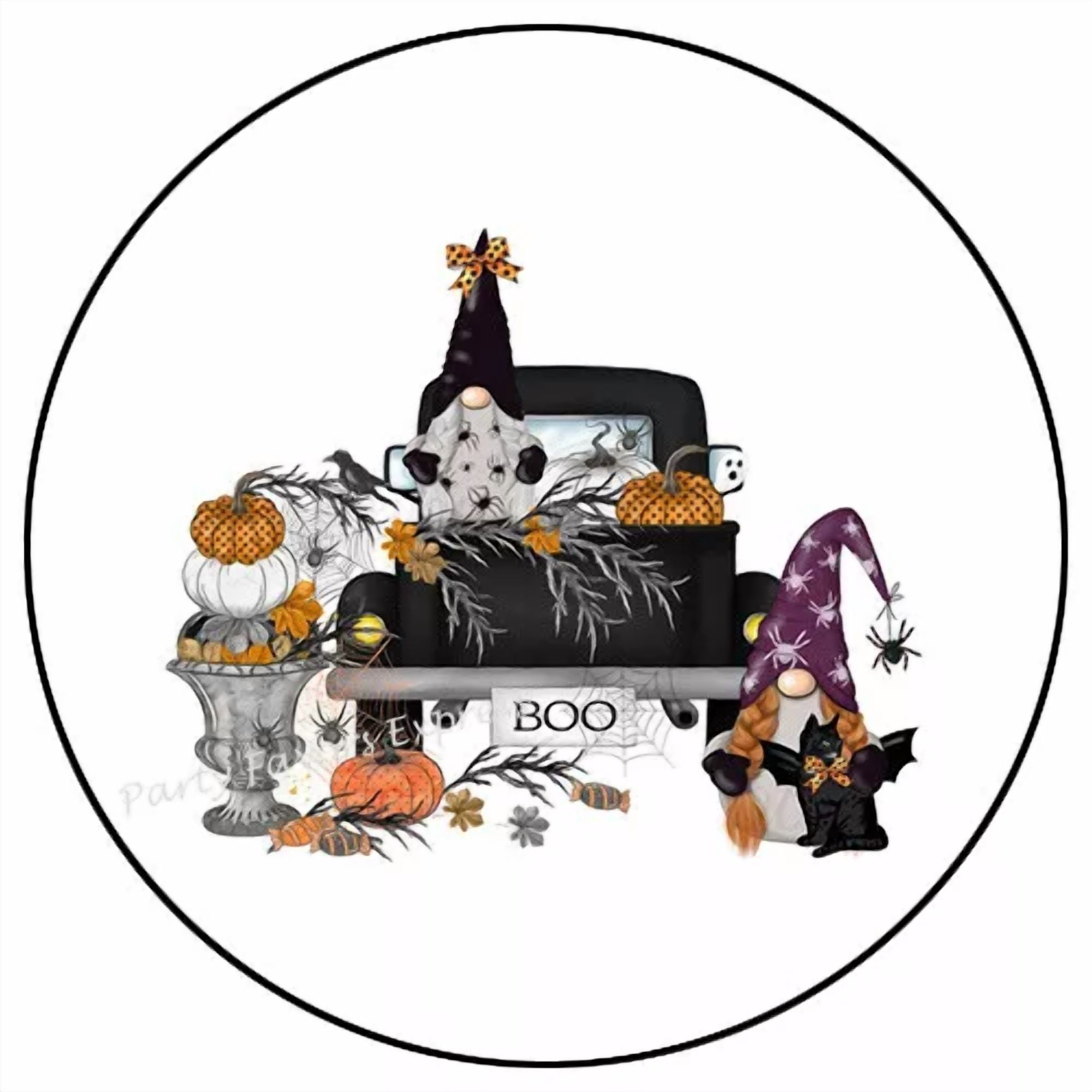 DOPASTICKER Boo Gnomes Truck Hallo.Ween Decorative Laptop, Phone ...