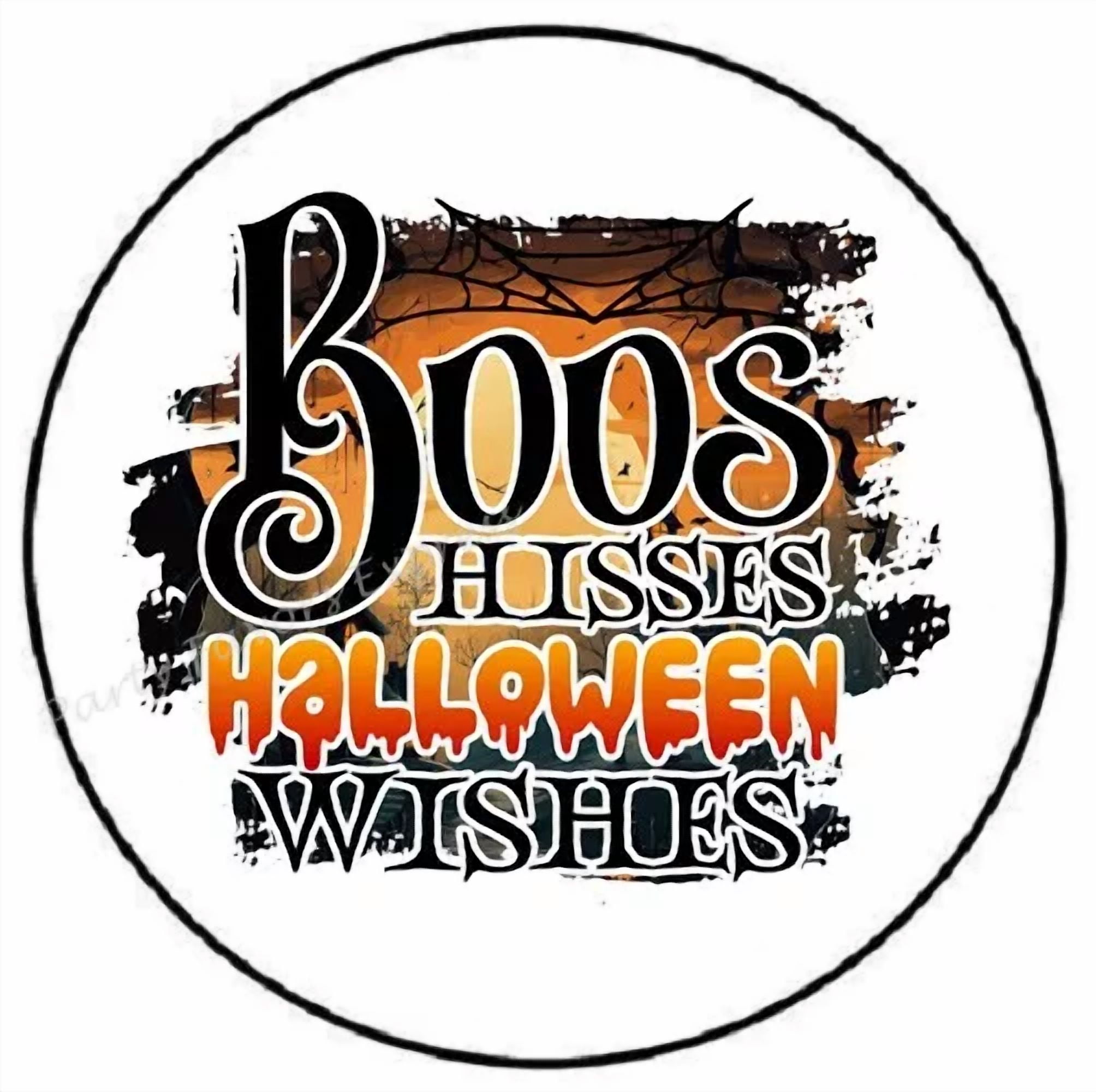 DOPASTICKER Boo Hisses And Hallo.Ween Wishes Stickers Favors Gift You ...