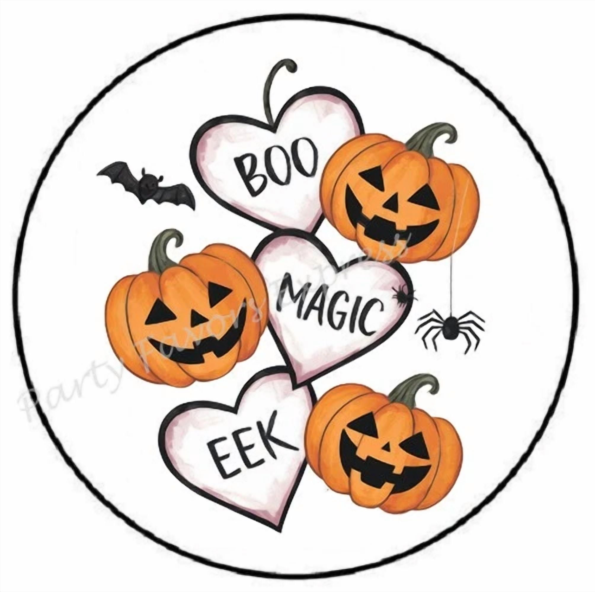 DOPASTICKER Boo Magic Eek Pumpkin Hallo.Ween Decorative Laptop, Phone ...