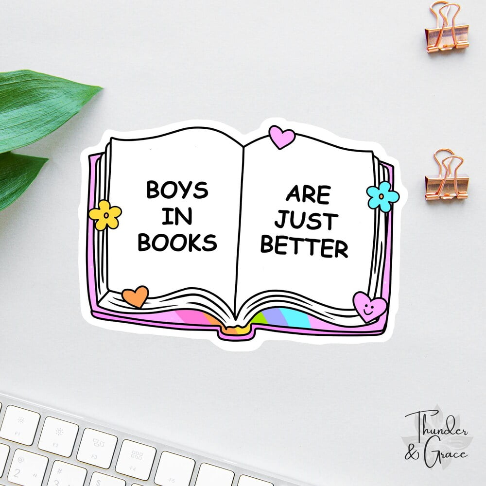 DOPASTICKER Book Boyfriend, Boys In Books Are Better, Bookish ...