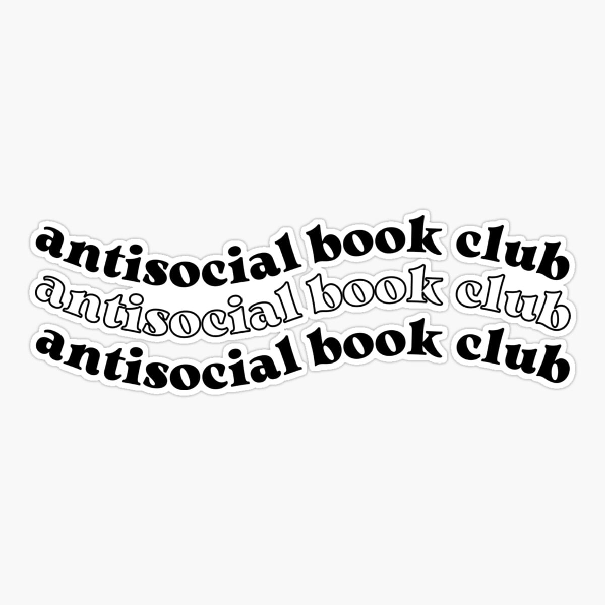 DOPASTICKER Book Club Sticker, Phone Sticker Car Stickers, Birthday ...