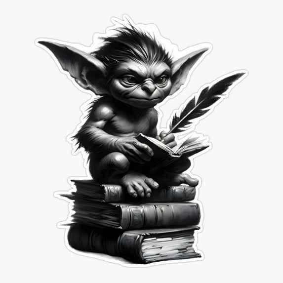 DOPASTICKER Book Goblin Sticker, Phone Sticker Water Bottle Sticker Car ...