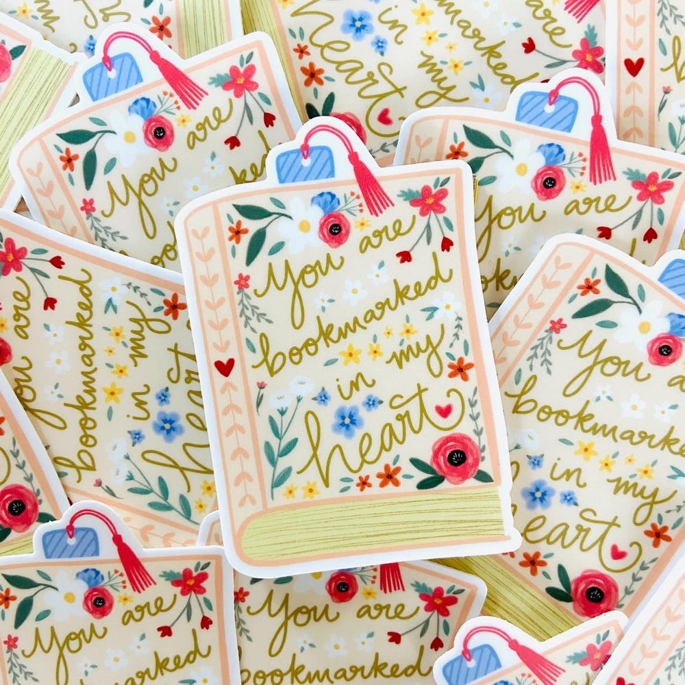 DOPASTICKER Bookmarked In My Heart - Waterproof Sticker Phone Decal ...