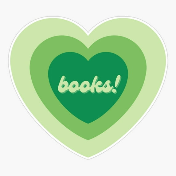 DOPASTICKER Books! Green Aura Heart Sticker, Phone Sticker Car Sticker ...