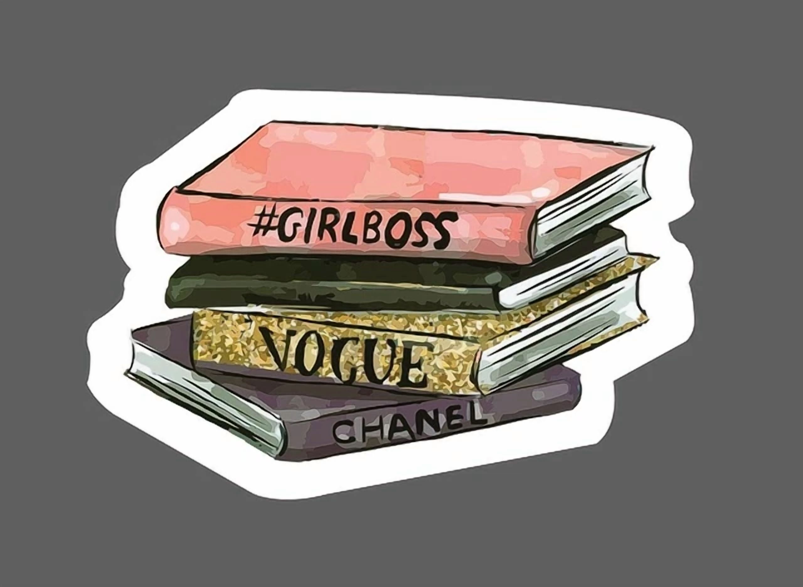 DOPASTICKER Books Sticker Girl Boss Smart Sticker Phone Sticker, Latop ...