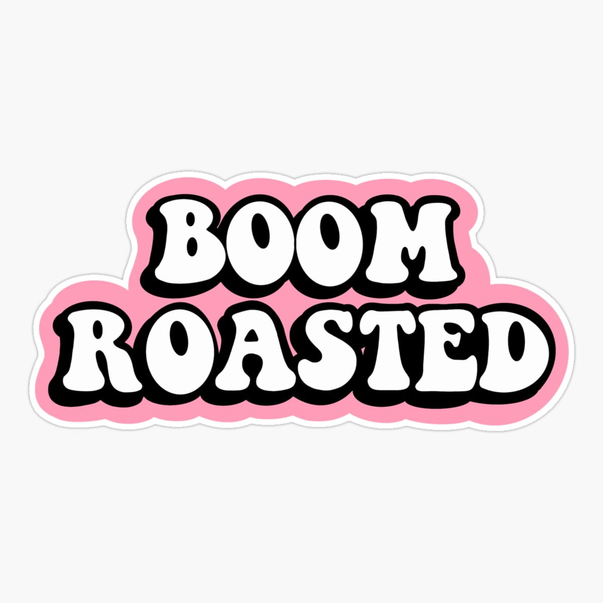 DOPASTICKER Boom Roasted Pink Sticker, Phone Sticker Water Bottle ...