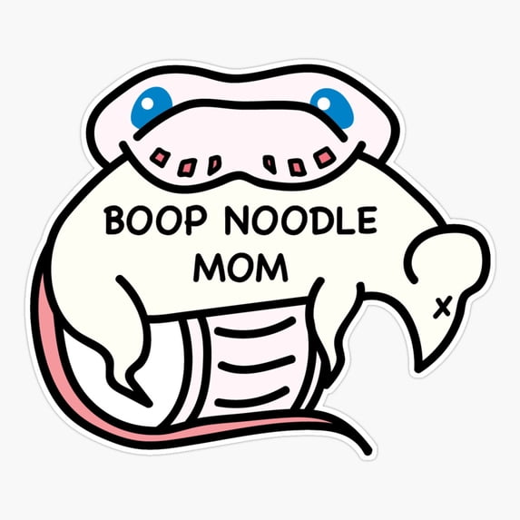 DOPASTICKER Boop Noodle Mom, Leucistic Sticker, Phone Sticker Car ...
