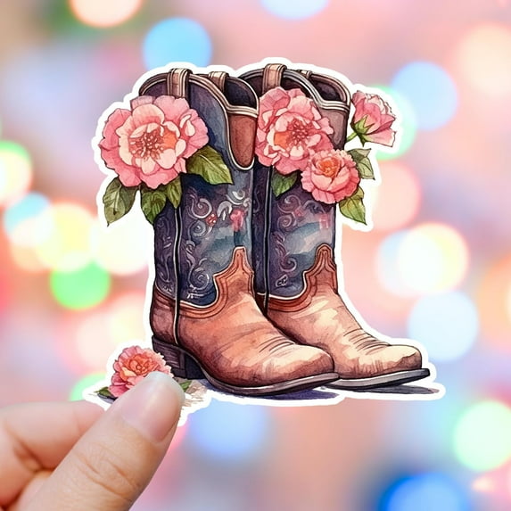 DOPASTICKER Boots Sticker, Country Music Sticker, Carter, Cowgirl Boots ...