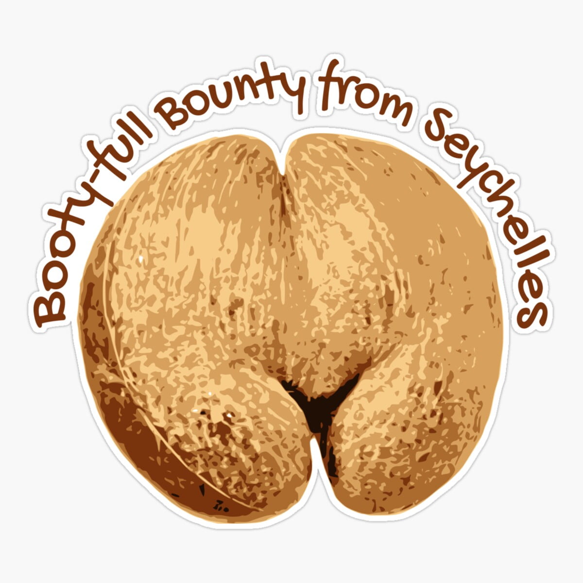 DOPASTICKER Bootyful Bounty - Coco De Mer Vector Souvenir From ...