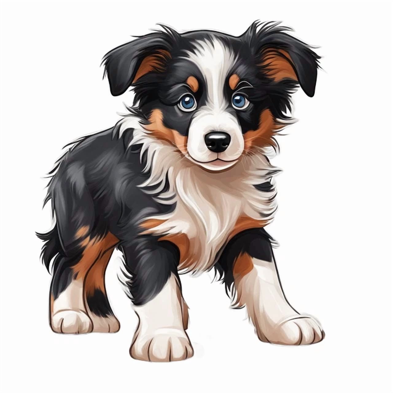 DOPASTICKER Border Collie Car Sticker Dogs Sticker Phone Sticker, Latop ...