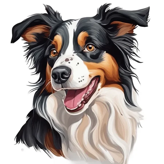 DOPASTICKER Border Collie Car Sticker Dogs Sticker Phone Sticker, Latop ...