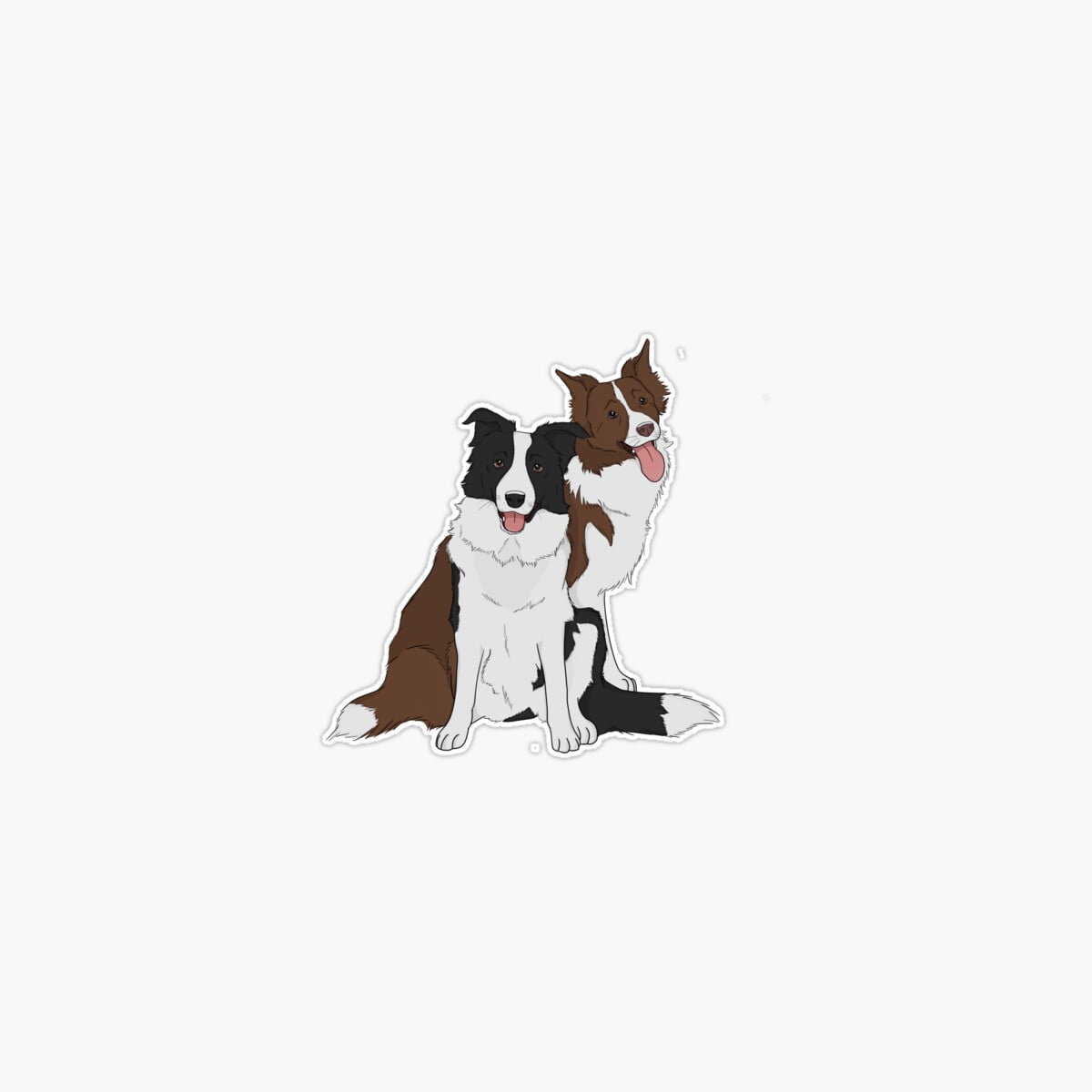 DOPASTICKER Border Collies Sticker, Phone Sticker Water Bottle Sticker ...