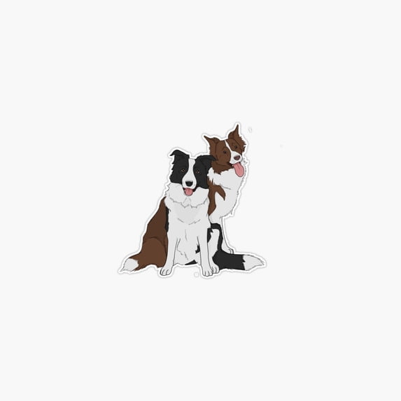 DOPASTICKER Border Collies Sticker, Phone Sticker Water Bottle Sticker ...