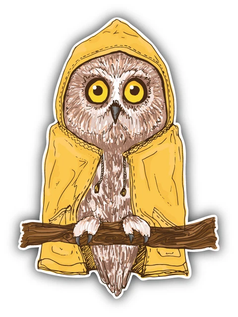 DOPASTICKER Boreal Owl Hipster Sticker Decal Phone Decal Water Bottle ...