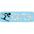 DOPASTICKER Born To Ski Skiing Sticker Magn Sticker Phone Sticker ...