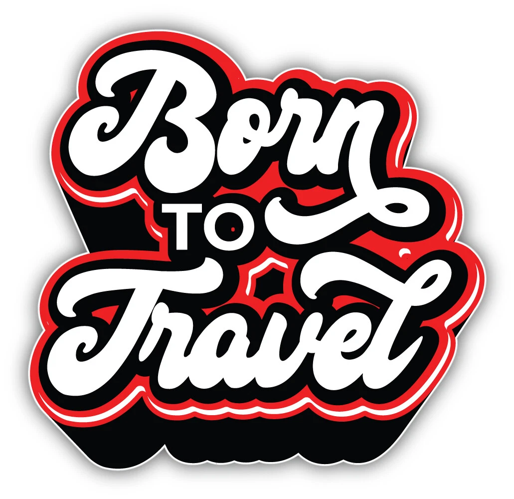 DOPASTICKER Born To Travel Sticker Decal Phone Decal Water Bottle ...