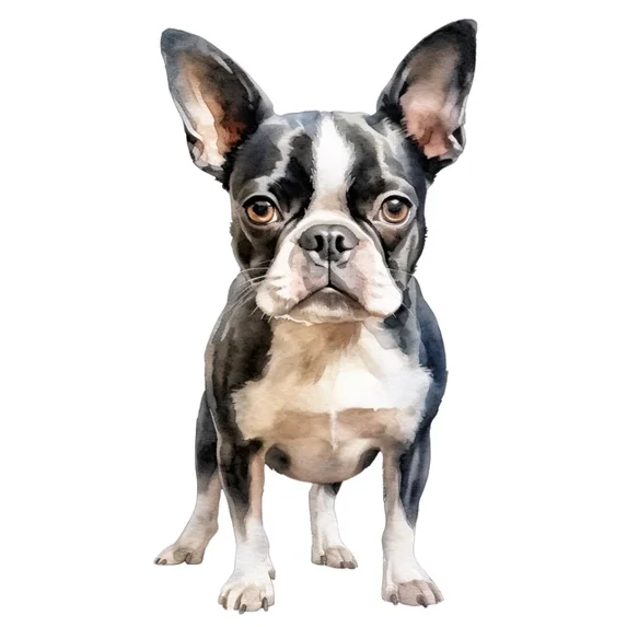 DOPASTICKER Boston Terrier Car Sticker Dog Sticker Phone Sticker, Latop ...