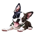 DOPASTICKER Boston Terrier Car Sticker Dogs Sticker Phone Sticker ...