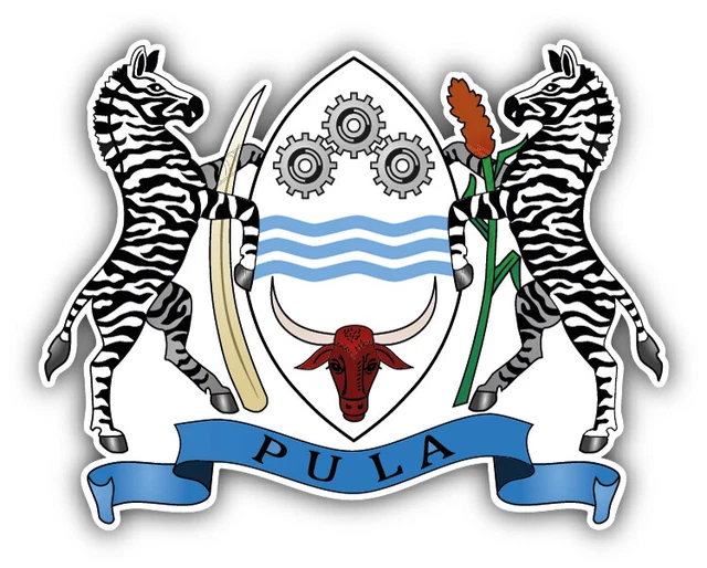 DOPASTICKER Botswana Coat Of Arms Car Sticker Decal Phone Decal Water ...