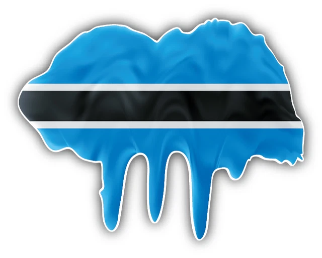 DOPASTICKER Botswana Flag Blot Sticker Decal Phone Decal Water Bottle ...