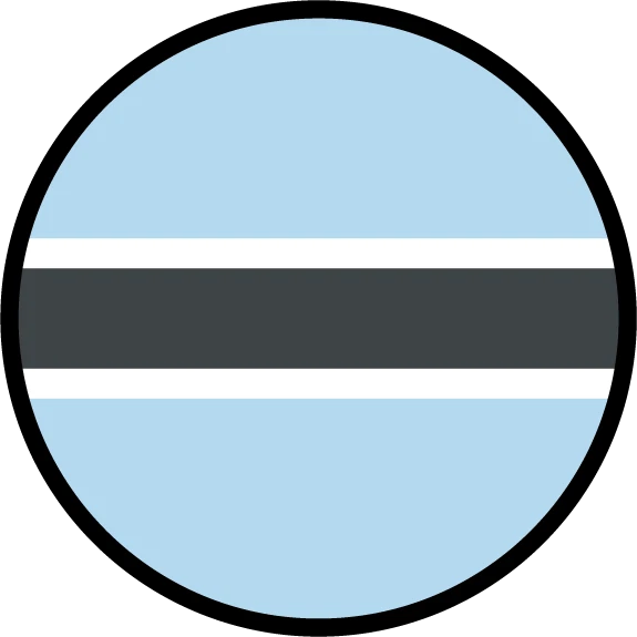 DOPASTICKER Botswana Flag Circle Sticker Decal Phone Decal Water Bottle ...