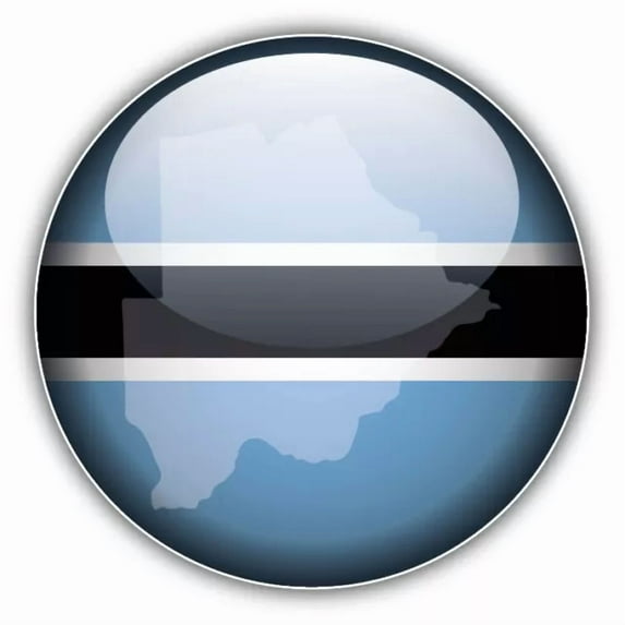 DOPASTICKER Botswana Map Flag Car Sticker Phone Water Bottle Stickers ...