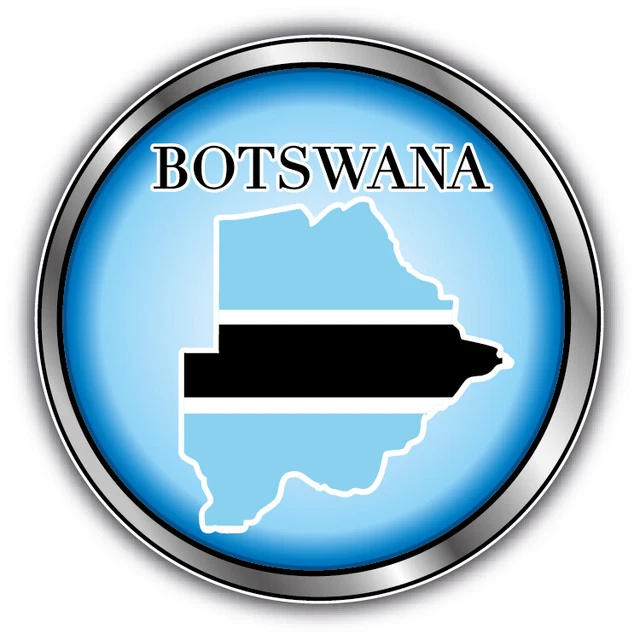 DOPASTICKER Botswana Map Flag Sticker Decal Phone Decal Water Bottle ...