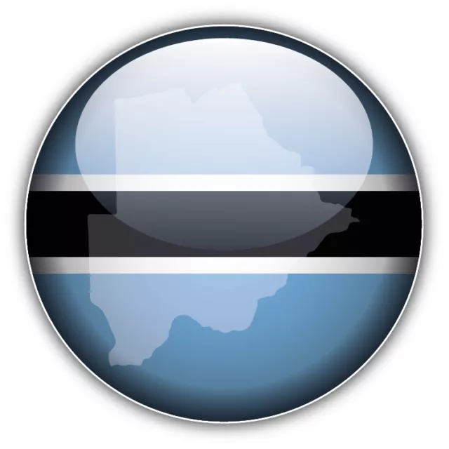 DOPASTICKER Botswana Map Flag Sticker Decal Phone Decal Water Bottle ...