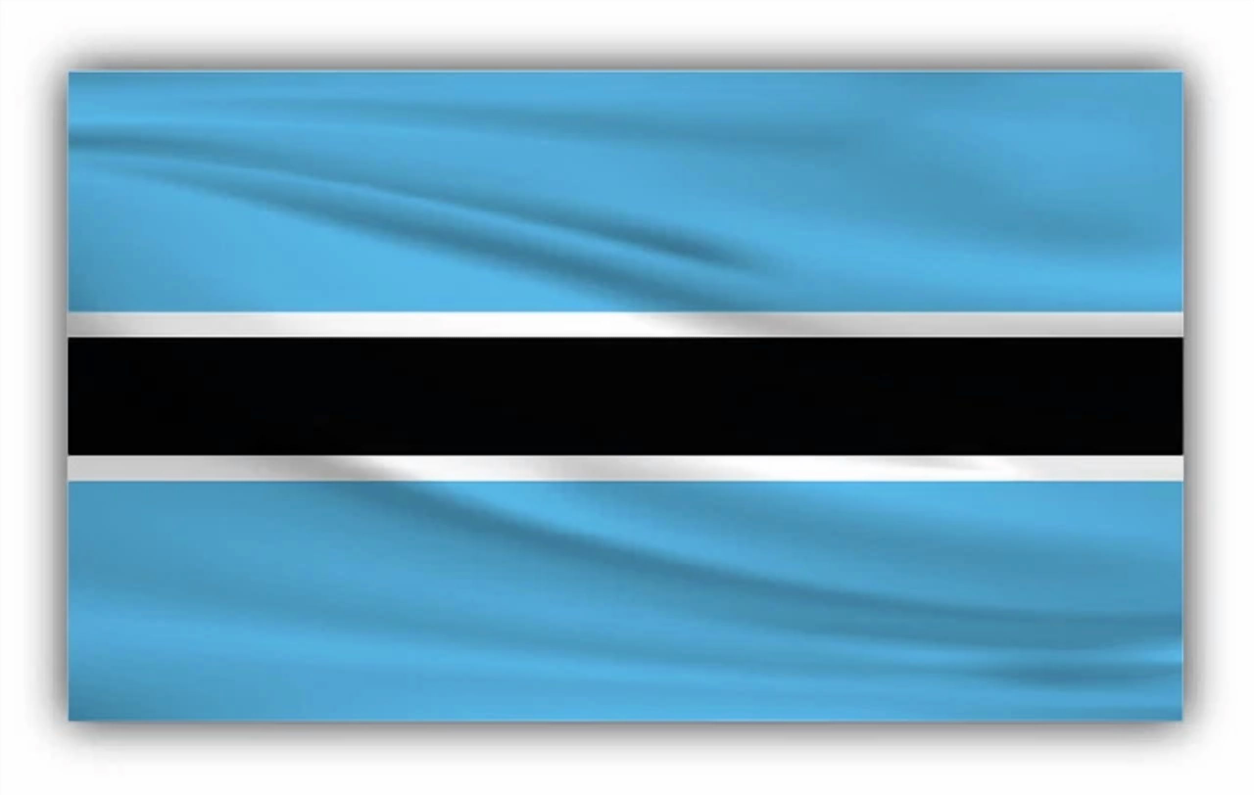 DOPASTICKER Botswana Wavy Flag Car Sticker Phone Water Bottle Stickers ...