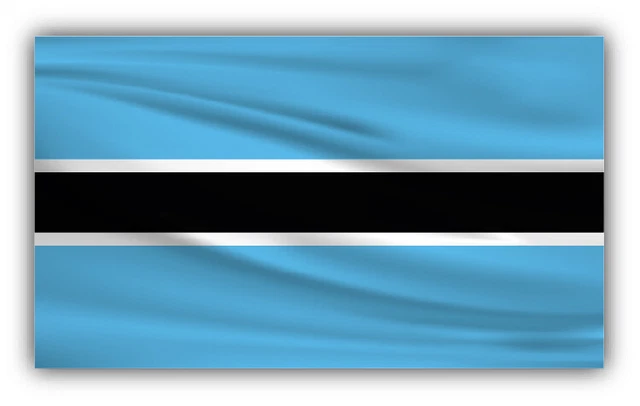 DOPASTICKER Botswana Wavy Flag Sticker Decal Phone Decal Water Bottle ...