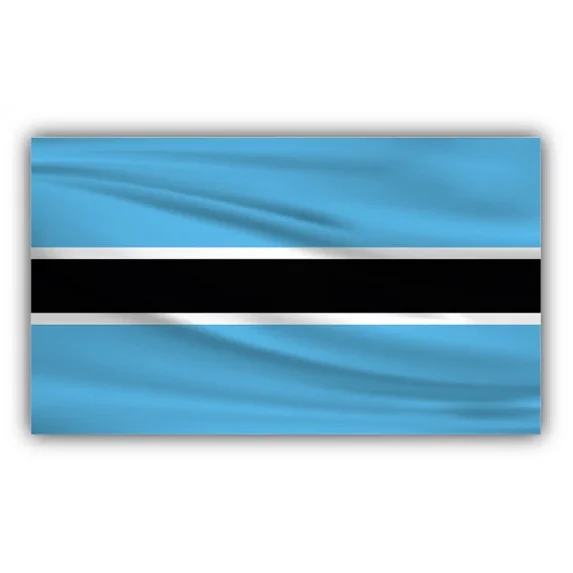 DOPASTICKER Botswana Wavy Flag Sticker Decal Phone Decal Water Bottle ...