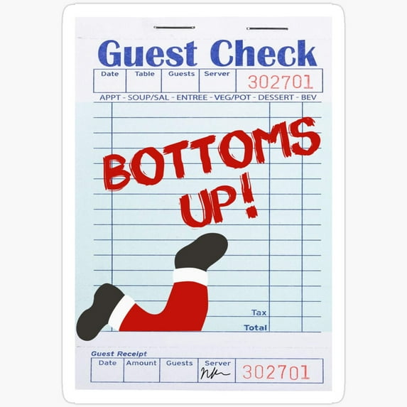 DOPASTICKER Bottoms- Guest Check Sticker Birthday Gifts - Decorative ...