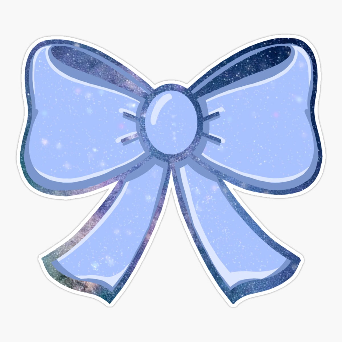 DOPASTICKER Bow, Hair Bow, Purple, Blue, Purple Galaxy, Purple, Blue ...