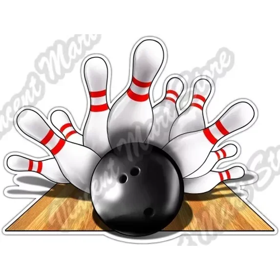 DOPASTICKER Bowling Crash Pin Pins Ball Game Sport Car Sticker Decal ...