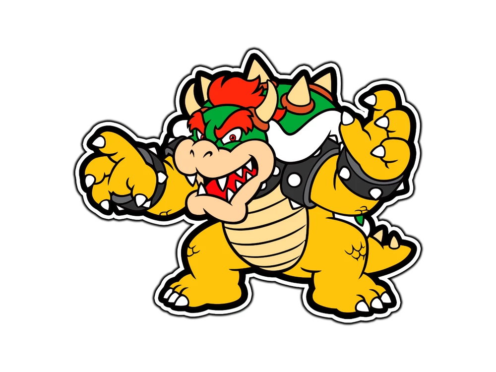 DOPASTICKER Bowser King Koopa 2D Sticker Decal Phone Decal Water Bottle ...