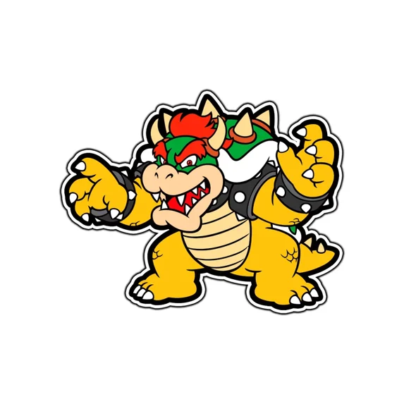 DOPASTICKER Bowser King Koopa 2D Sticker Decal Phone Decal Water Bottle ...