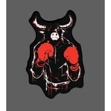 DOPASTICKER Boxing Bull Sticker Tough Red Sports Games Animal Sticker ...