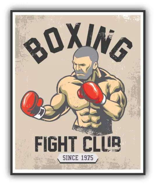DOPASTICKER Boxing Fight Club Sport Grunge Car Sticker Phone Decal ...