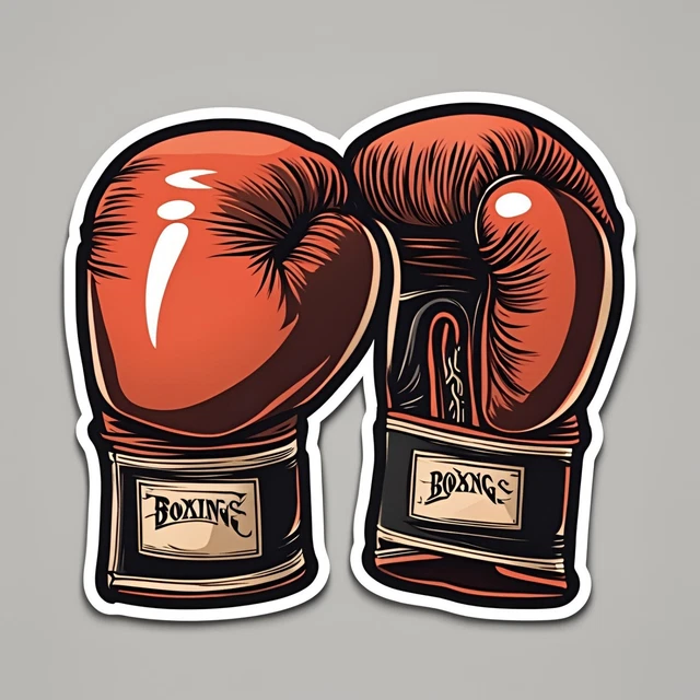 DOPASTICKER Boxing Gloves Sticker Phone Decal Water Bottle Stickers ...